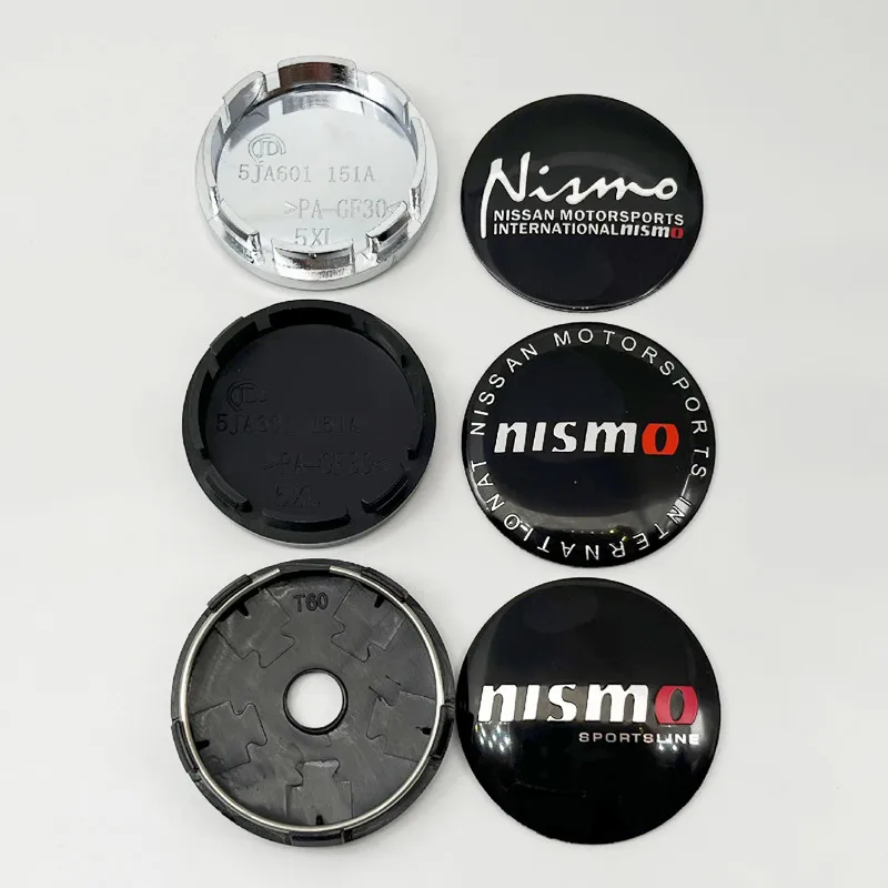 4pcs 56mm 60mm nismo Car logo Wheel Center Cap rim Badge dust proof ...