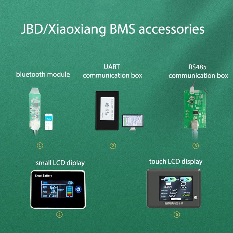Smart-JBD-Xiaoxiang-BMS-Battery-Protection-Board-Accessories-LCD-Display-UART-RS485-Box ...