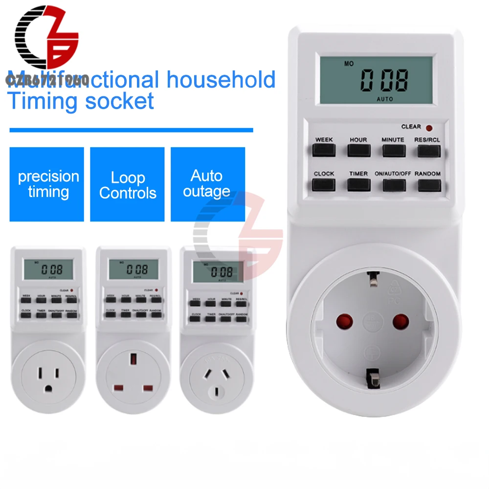 Electronic-Digital-Timer-Switch-12-24-Hours-Cyclic-EU-UK-US-Plug ...
