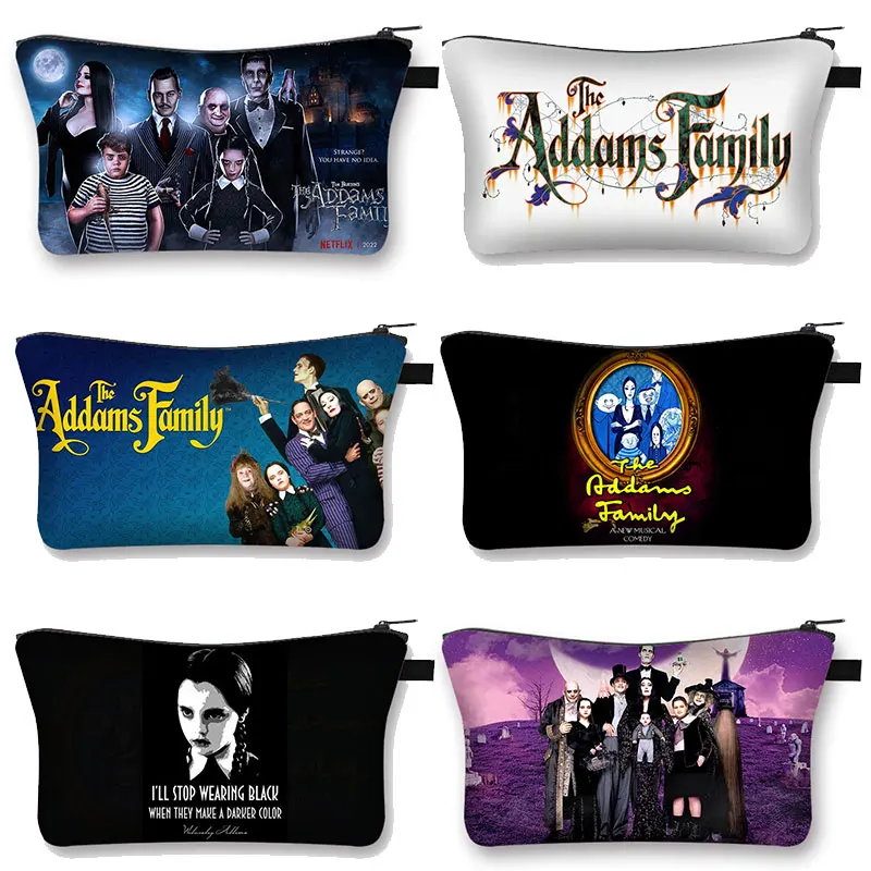 Wednesday Enid Sinclair Addams Rainbow Cosmetic Bag Nevermore Pin Mini ...