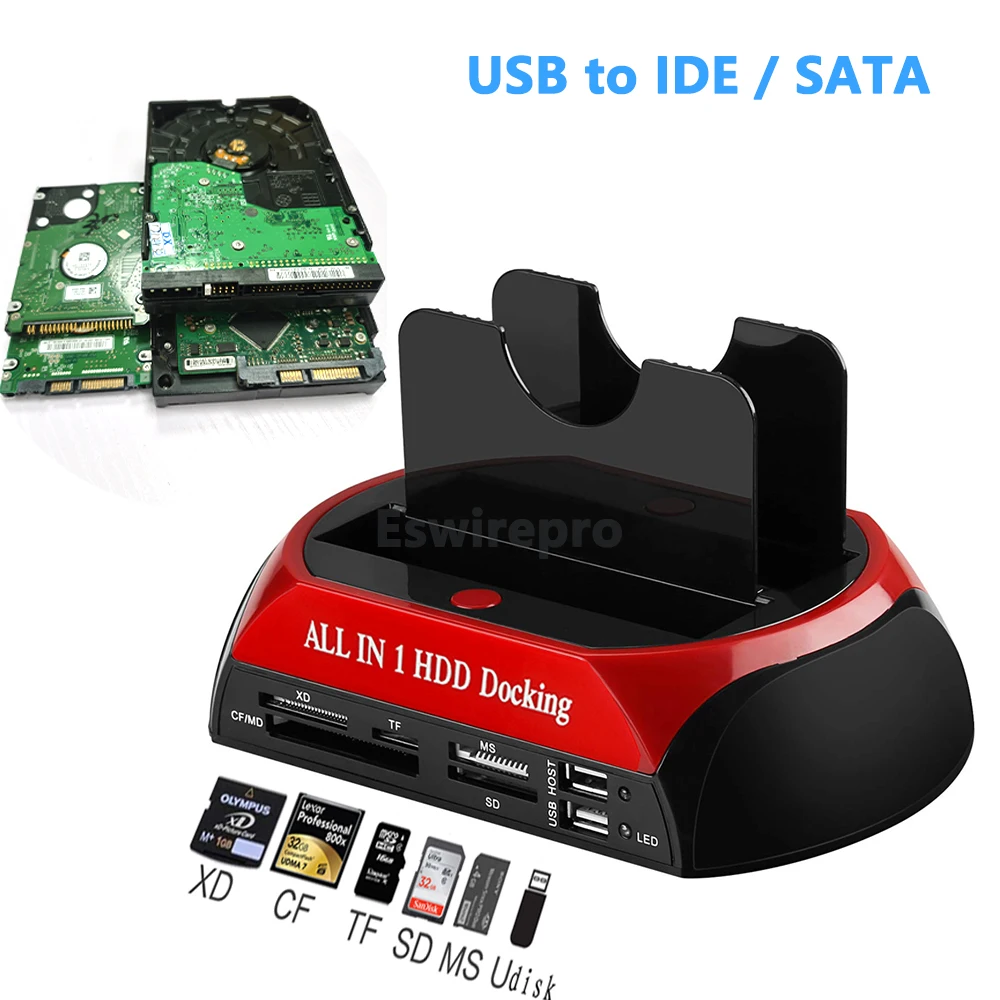 USB-To-Sata-IDE-HDD-With-Card-Reader-USB-Hard-Disk-Driver-Docking ...