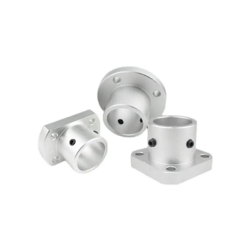 1PCS-Long-Sleeve-Round-Flanged-Mount-Type-Shaft-Supports-Linear-Motion ...