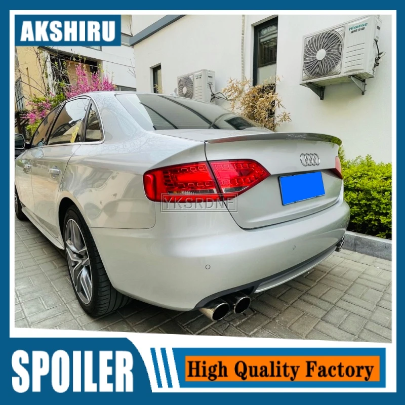 For Audi A4 B8 B8.5 Spoiler 2009-2016 Abs Plastic Unpainted Color Rear ...