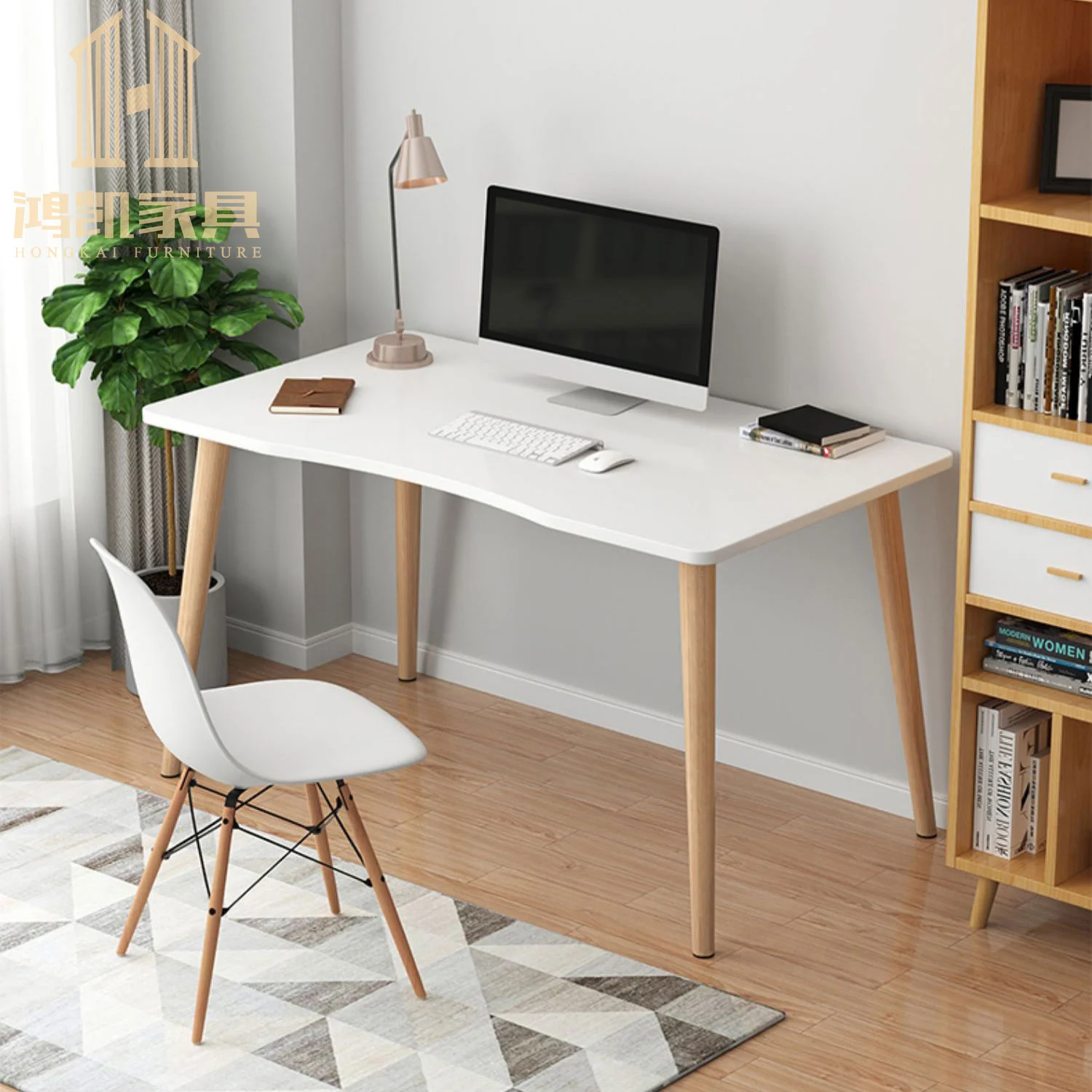 Mesa-de-estudio-Rectangular-para-el-hogar-escritorio-de-oficina-Simple ...