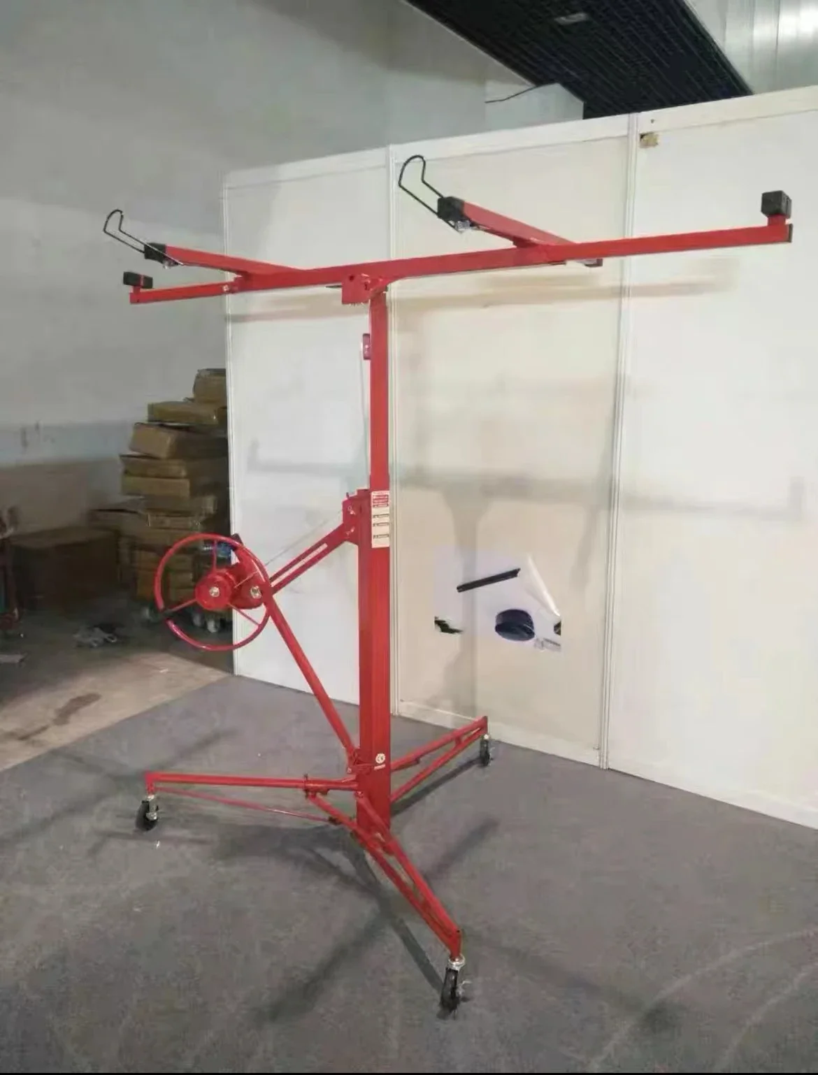 Drywall-Panel-Hoist-Dry-Wall-Jack-Rolling-Caster-Lifter-Construction ...