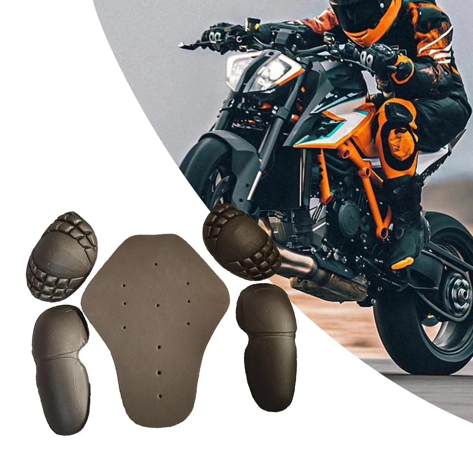 5x-Motorbike-Body-Protective-Gear-Comfortable-EVA-Insert-Protector-Set ...