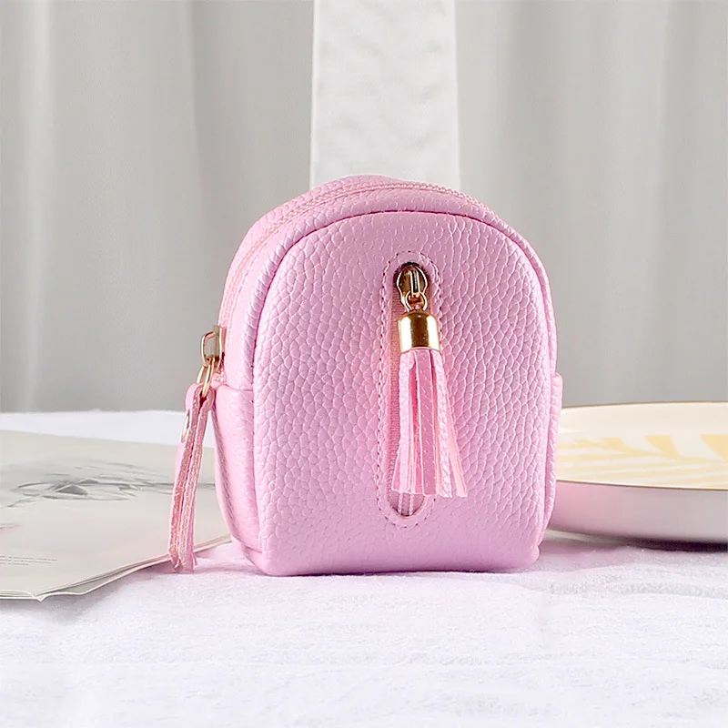 Monedero-de-doble-capa-con-borla-en-forma-de-bolso-para-mujer-y-ni-a ...