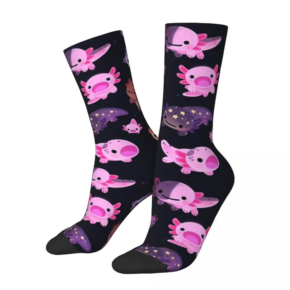 Happy Axolotl Socks Harajuku Super Soft Stockings All Season Long Socks ...