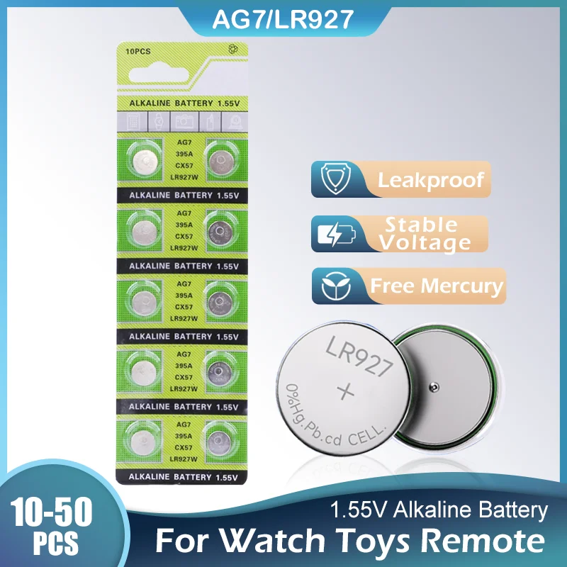 10-50pcs-AG7-395-SR927SW-399-SR927W-LR927-D395-LR57-195-395A-1-55V ...