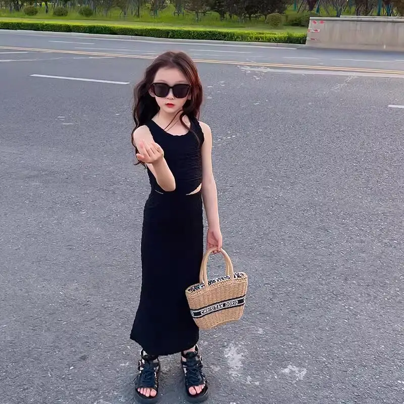 Summer-Girls-2-Pcs-Set-Baby-Crop-Top-Hip-Skirt-Kids-Set-Children ...