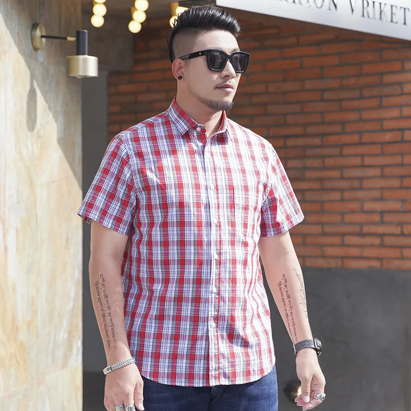 5XL 6XL 7XL 8XL 12XL Men's Plus Size Shirts Fashion Casual Classic ...