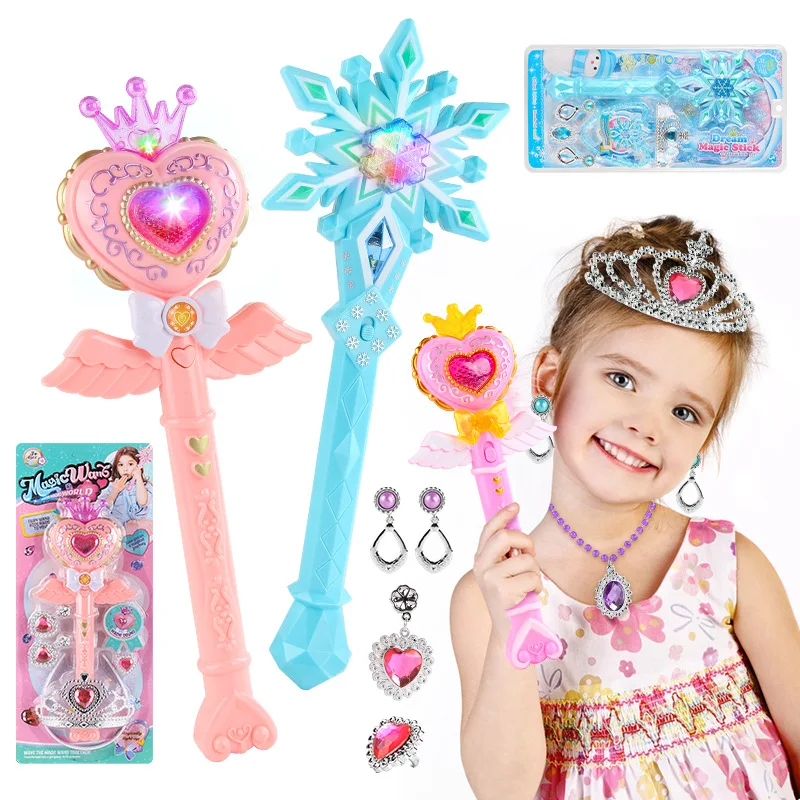Children Magic Wand Fairy Wand Electric Toys With Sound Light Pretend ...