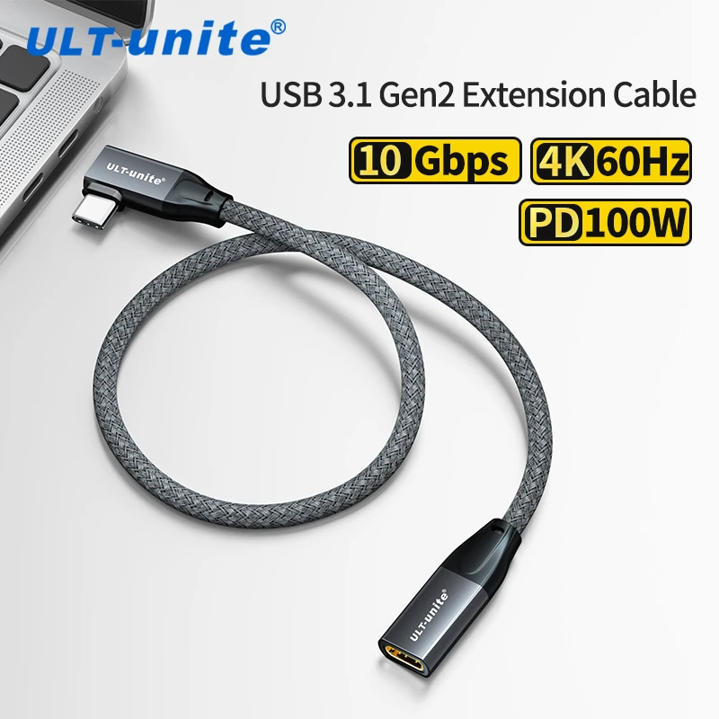 ULT unite USB 100W Fast Charging Cable Extender Cord 10Gbps Type C USB ...