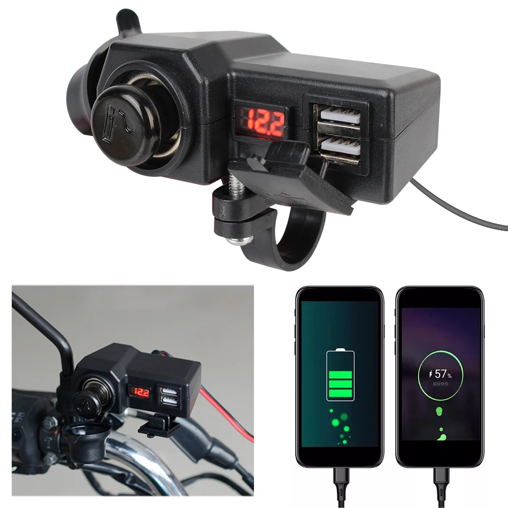 24V-12V-USB-Chargers-3-0-Socket-Motorcycle-Power-Adapter-Cigar-Lighter ...