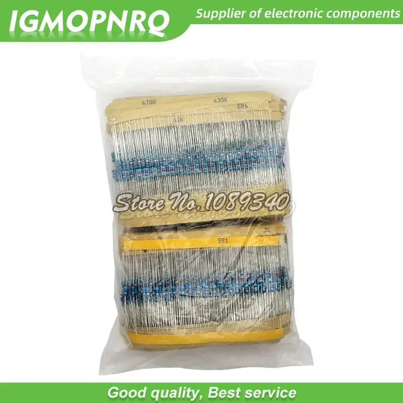 3120pcs-156Values-Electric-Unit-1-4W-Power-Metal-Film-Resistor-Kit-1R ...