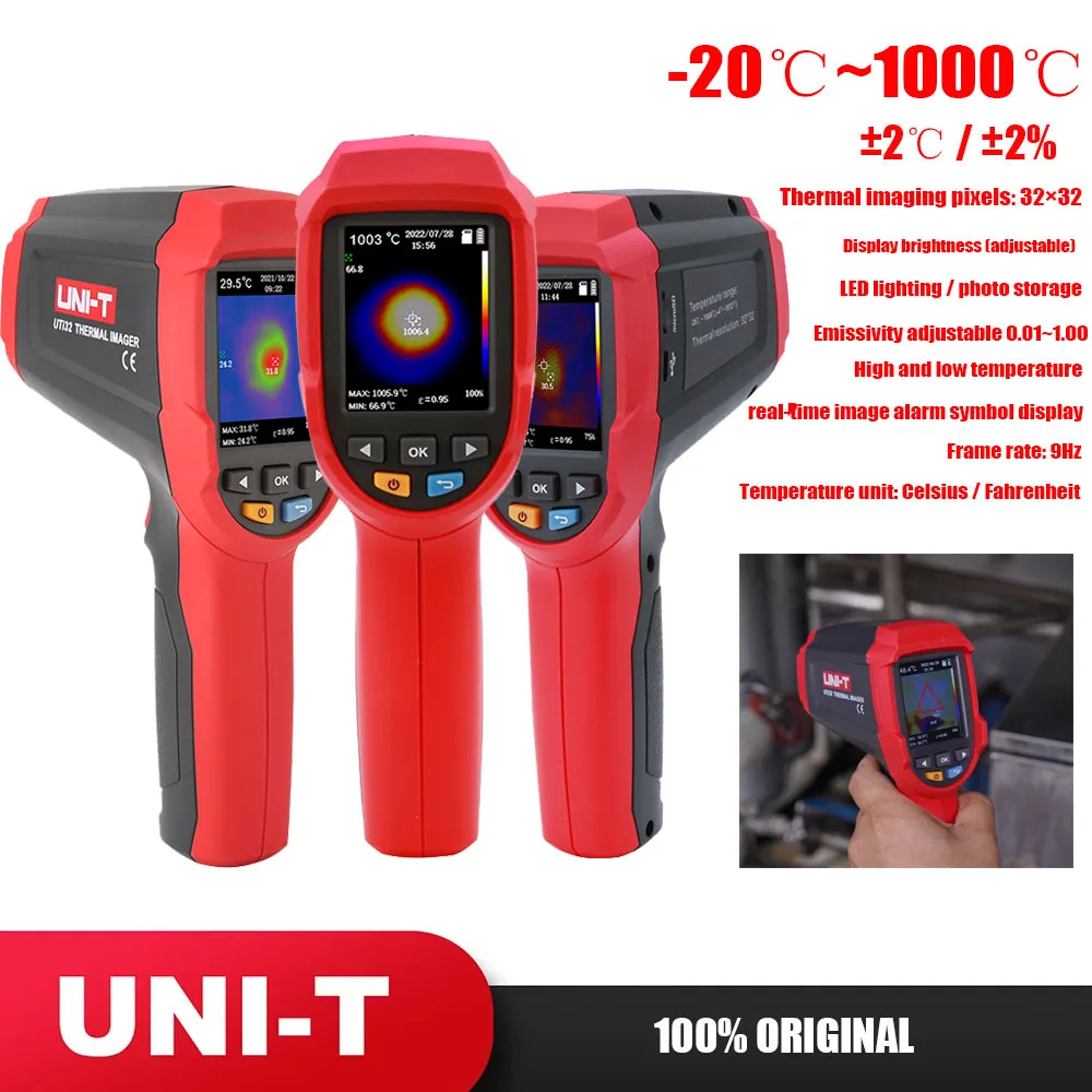 UNI-T-UTi32-High-Temperature-20-1000-Handheld-Thermal-Imager-Motor-HVAC ...