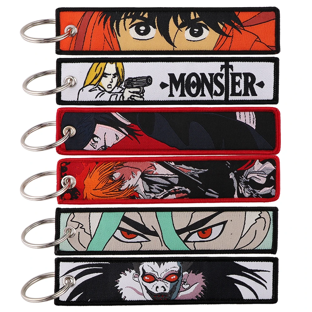 Anime Death Note Monster Key Fobs Holder Key Chain for Men Embroidery ...