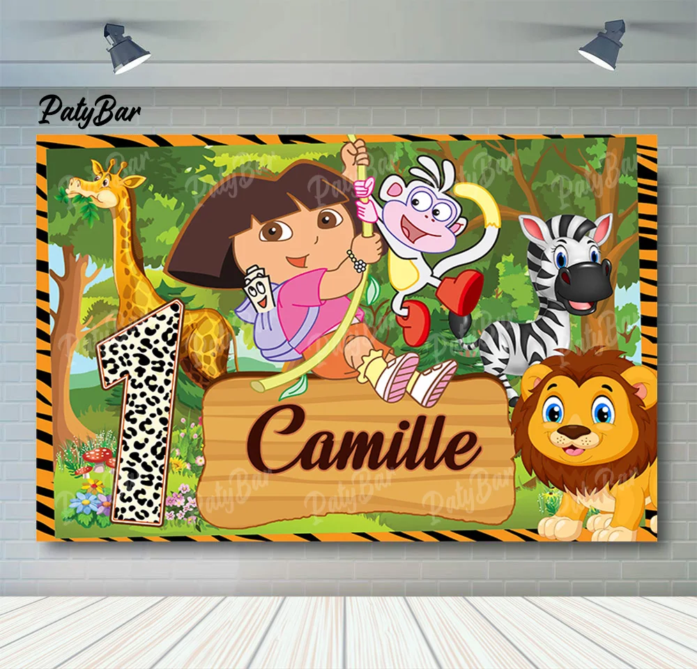 PatyBar Dora Explorer Backdrop Kids Birthday Party, 51% OFF