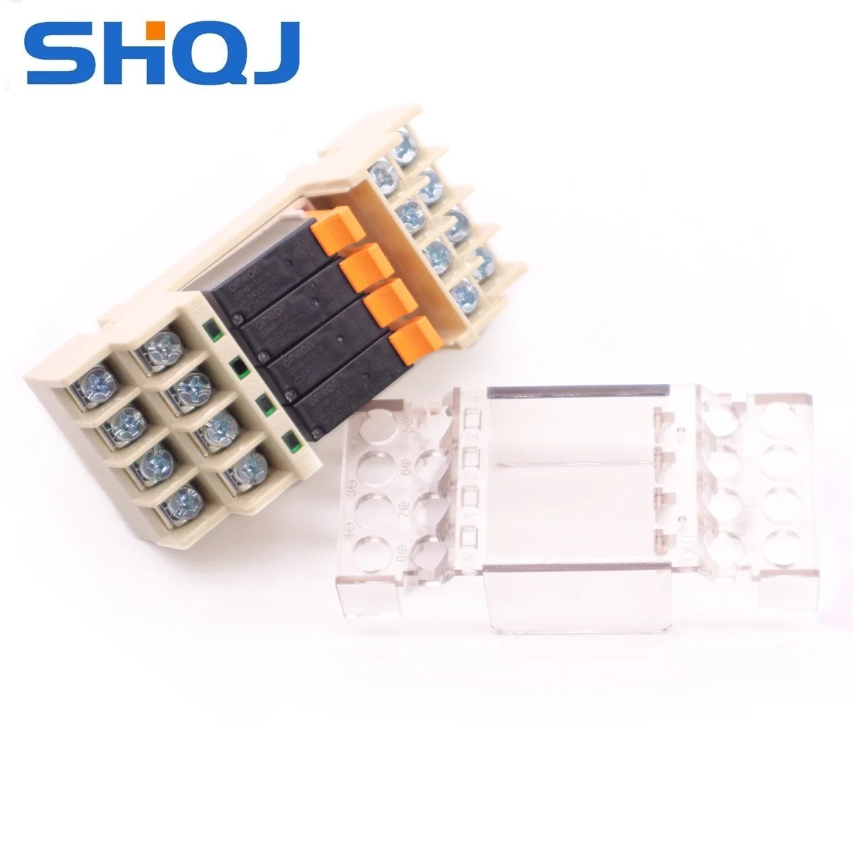 SHQJ RELAY MODULE QJG4-G5NB 12V 24V 4NO 5A PZJ Industrial control module Terminal relay Same as ...