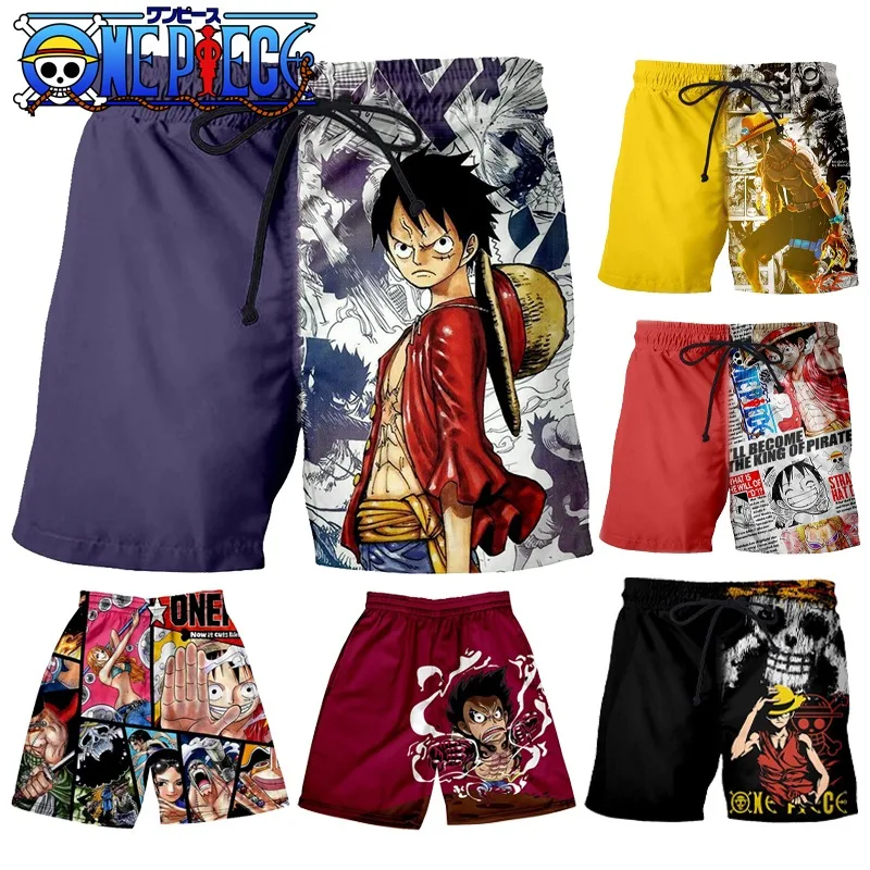 One Piece Anime Luffy Board Shorts Summer Street Shorts for Man ...