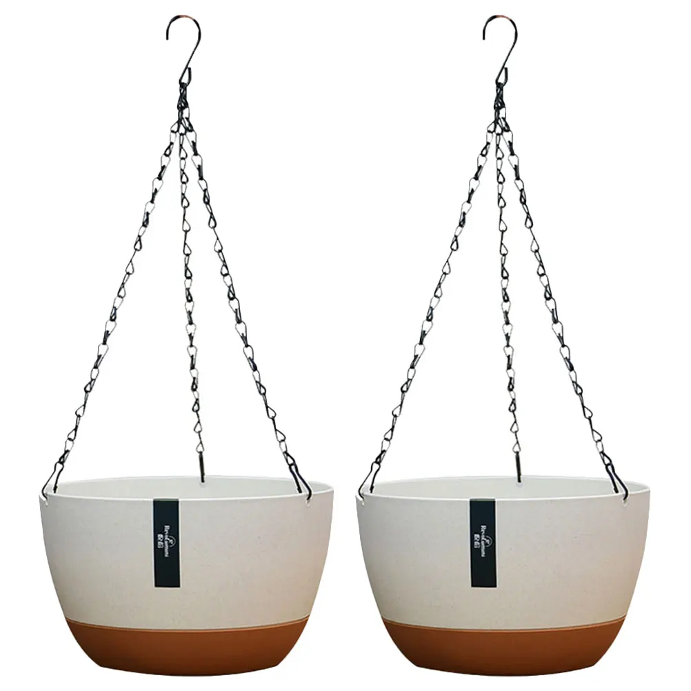 2-Sets-Hanging-Basket-Type-Flowerpot-Garden-Plastic-Pots-Outdoors ...