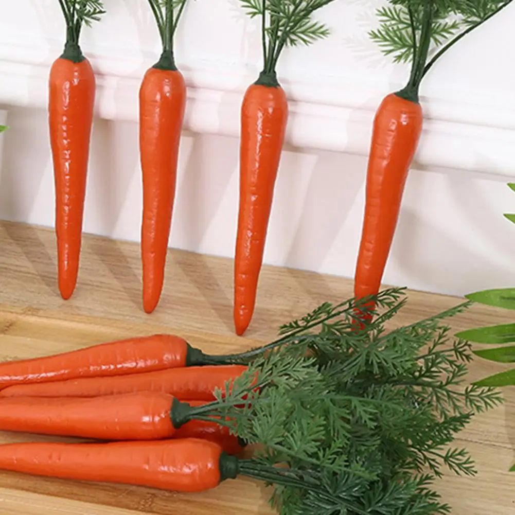 Carrot Model Realistic Fake Carrot Green Leaves Multipurpose Easter ...