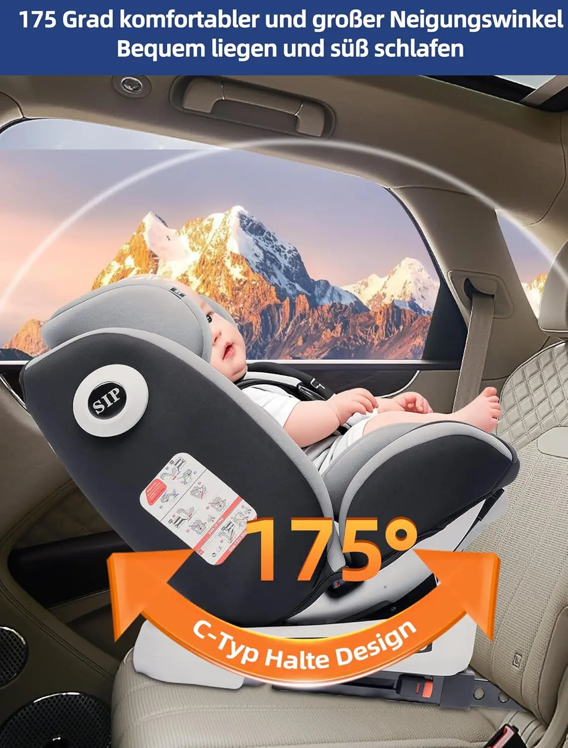 AP03 KL005 ECE R129 Babyautositz 360° ° Drehbar mit Isofix ECE R129 ...