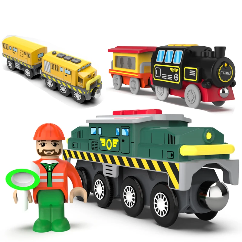 Battery-Operated-Kids-Electric-Train-Set-Diecast-Magnetic-Locomotive ...
