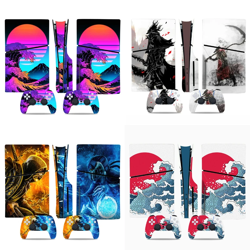 GAMEGENIXX-PS5-Slim-Disc-Skin-Sticker-Waves-Design-Vinyl-Wrap-Cover ...