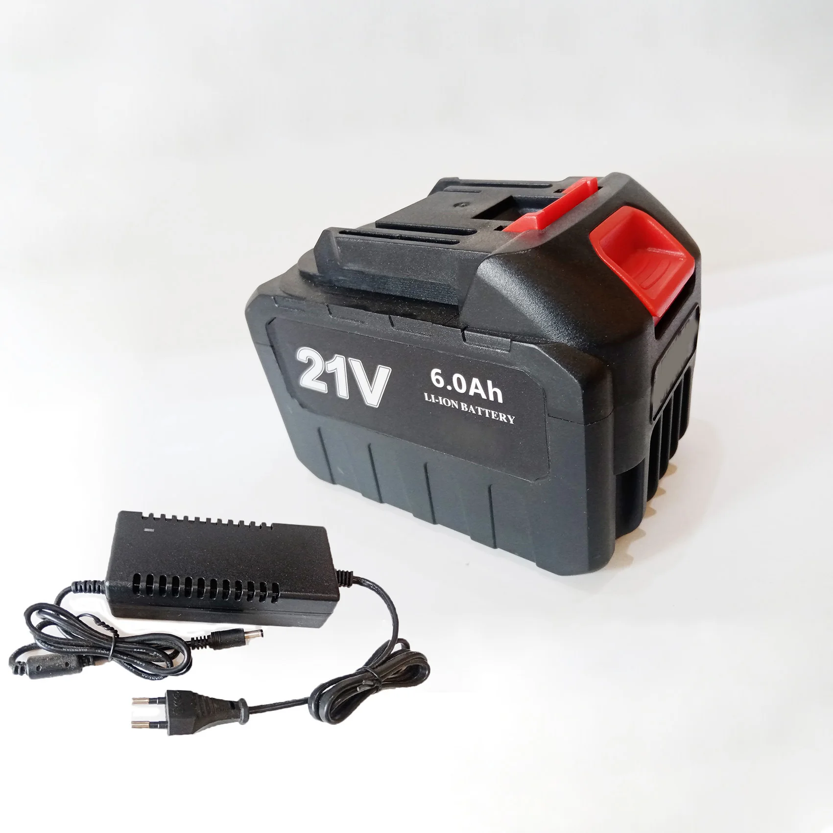 Rechargeable Battery+charger 18V 21V 6.0Ah Lithium Ion Battery for Electric Saw/Wrench/Drill ...