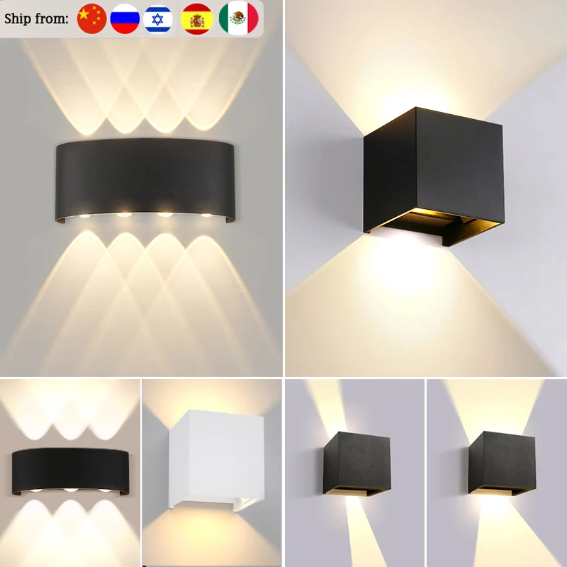L-mpara-de-pared-LED-impermeable-para-exteriores-luz-de-pared-Interior ...