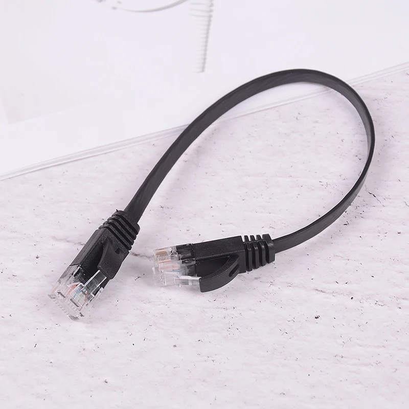 Black-Cable-Rj45-Ethernet-10-Inch-25cm-Network-Cat-Patch-Cord-Internet ...