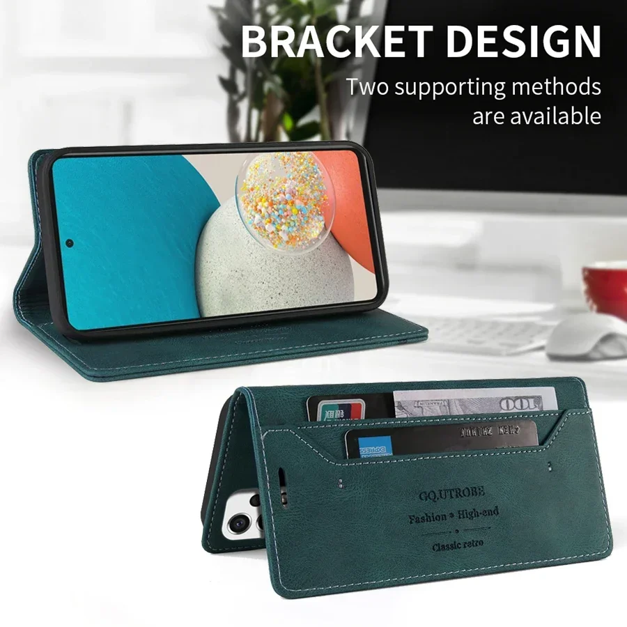 Elegant RFID Blocking Magnetic Leather Wallet Case with Card Slot for ...