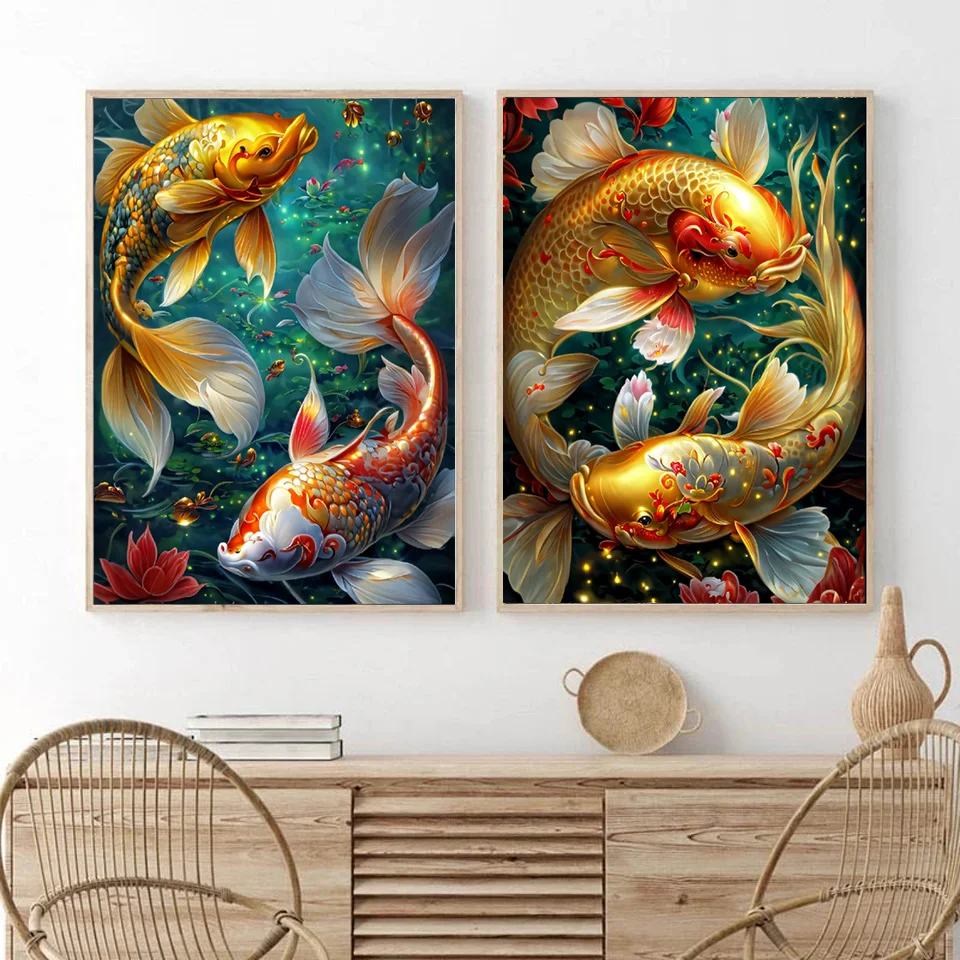 Chinese Koi Fish Paintings