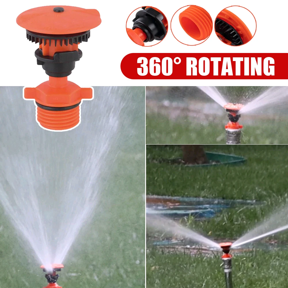 1/2"Male Thread Garden Watering Sprinkler 360° Rotating Lawn Flower ...