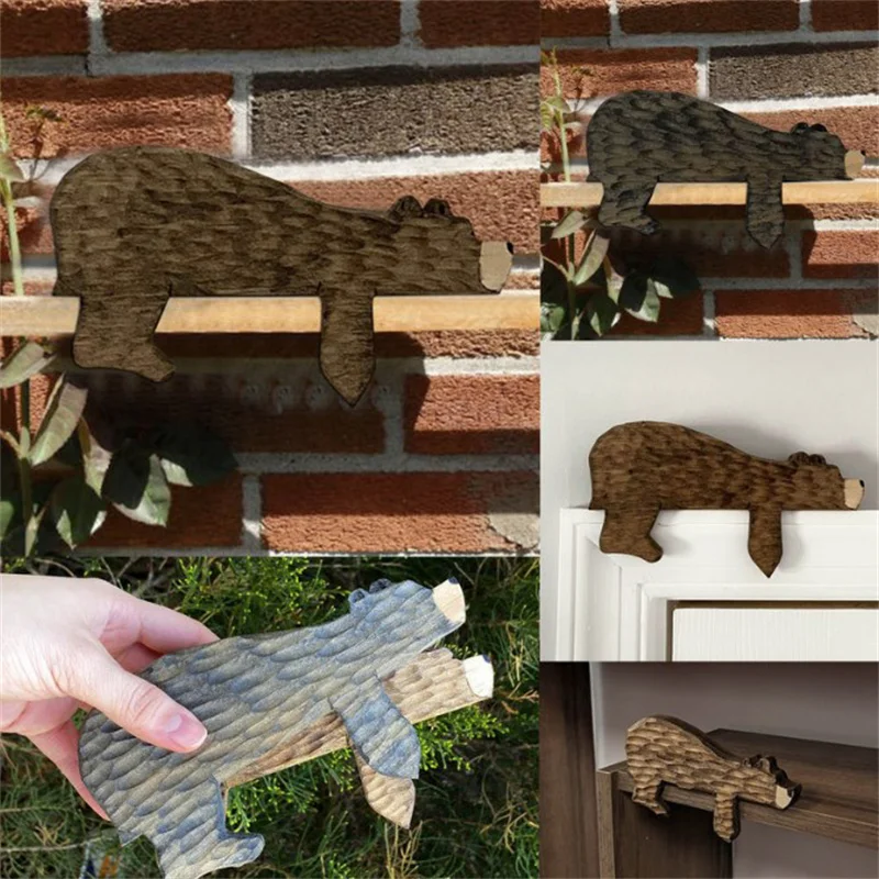 Funny-Animals-Brown-Bear-Door-Fram-Toppers-Wooden-Decorations-Door-Top ...