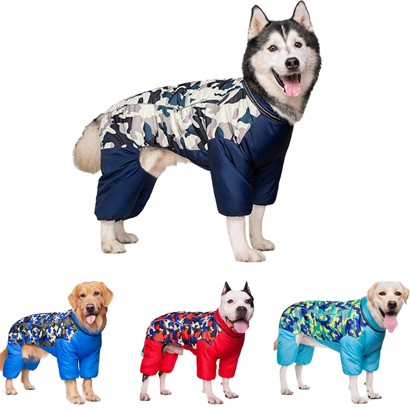Winter Dog Clothes Super Warm Large Dogs Jacket Thicken Pet Cotton Coat ...
