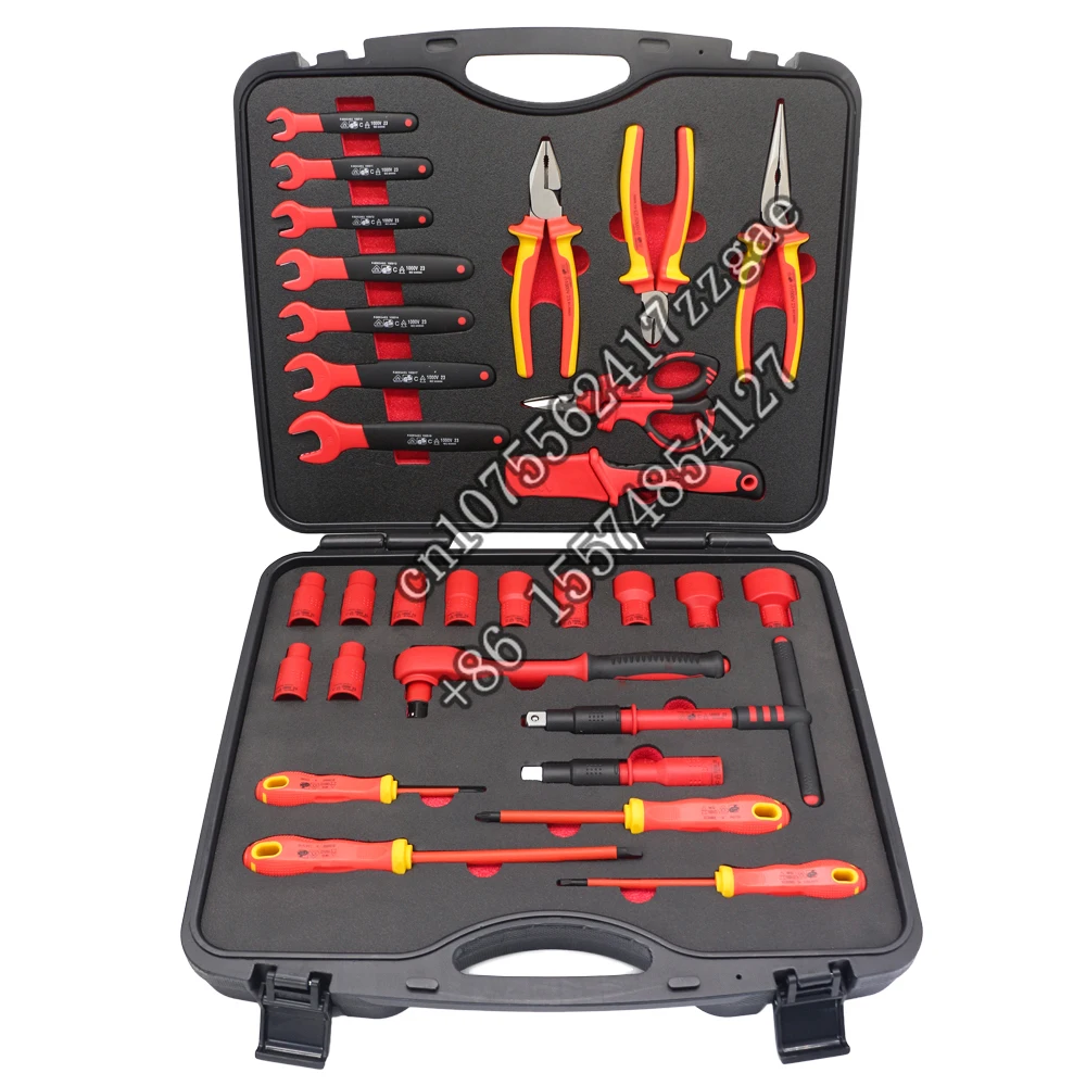 30PCS-Insulated-Tool-Kit-1000V-VDE-Hand-Tools-Electrician-s-Special ...