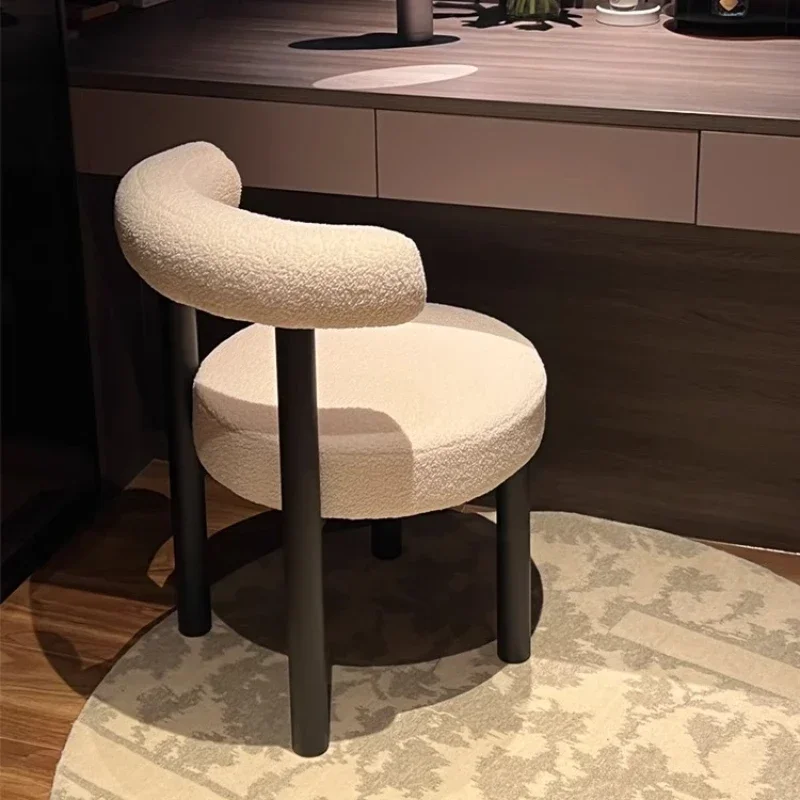 Backrest Lounge Chair Luxury Designer Seat Dresser Makeup Stool Room ...