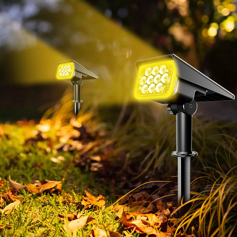 Outdoor Solar Spotlight Solar Garden Light IP65 Solar Power Green Light ...