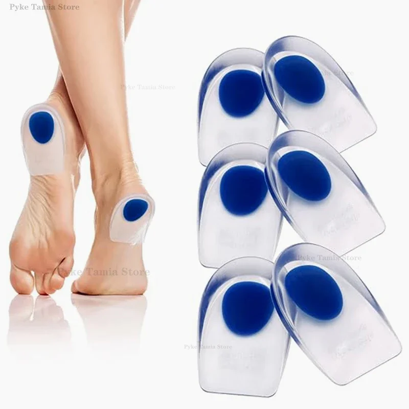 Silicone Heel Pad Gel Soft Insole Sports Shock Absorbing Shoe Pad Bone ...