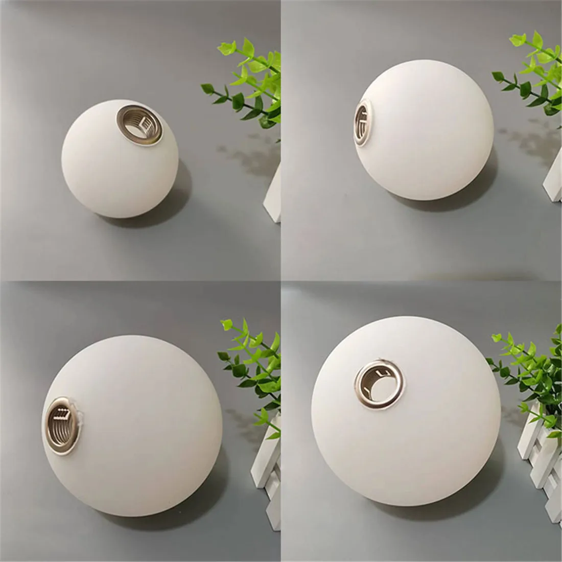 Matte White Globe G9 Glass Shade Replacement with 2cm Thread D6cm D8cm ...