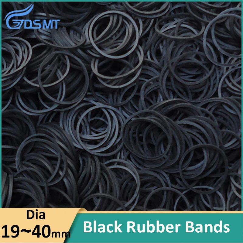Diameter-19mm-43mm-Black-High-Elastic-Rubber-Bands-Supplies-Stretchable ...