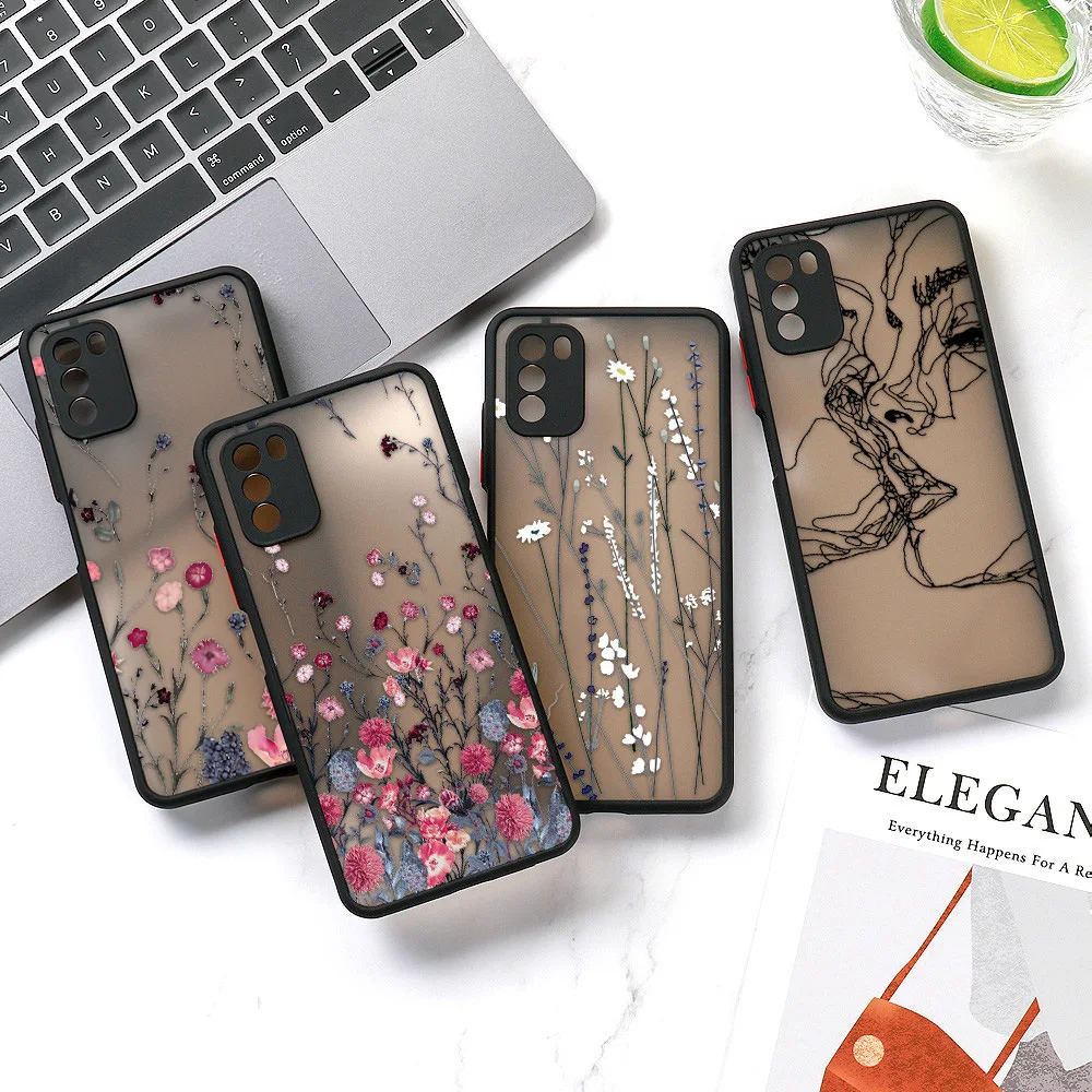 Line-Art-Sketch-Flower-Phone-Case-For-Xiaomi-Redmi-Note-10-Case-Poco-X5 ...