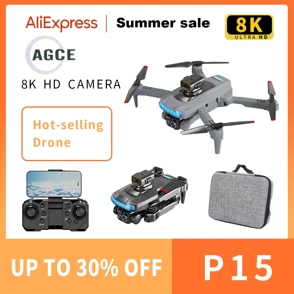 AGCE-2023-P15-Pro-Mini-Drone-4K-Profesional-8K-HD-Camera-Obstacle-Avoidance-Aerial-Photography ...
