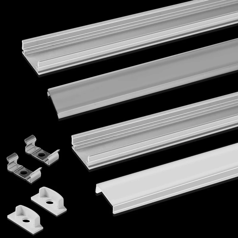 Canal-de-aluminio-de-50cm-para-tira-de-Led-perfil-de-aluminio-estilo-U ...