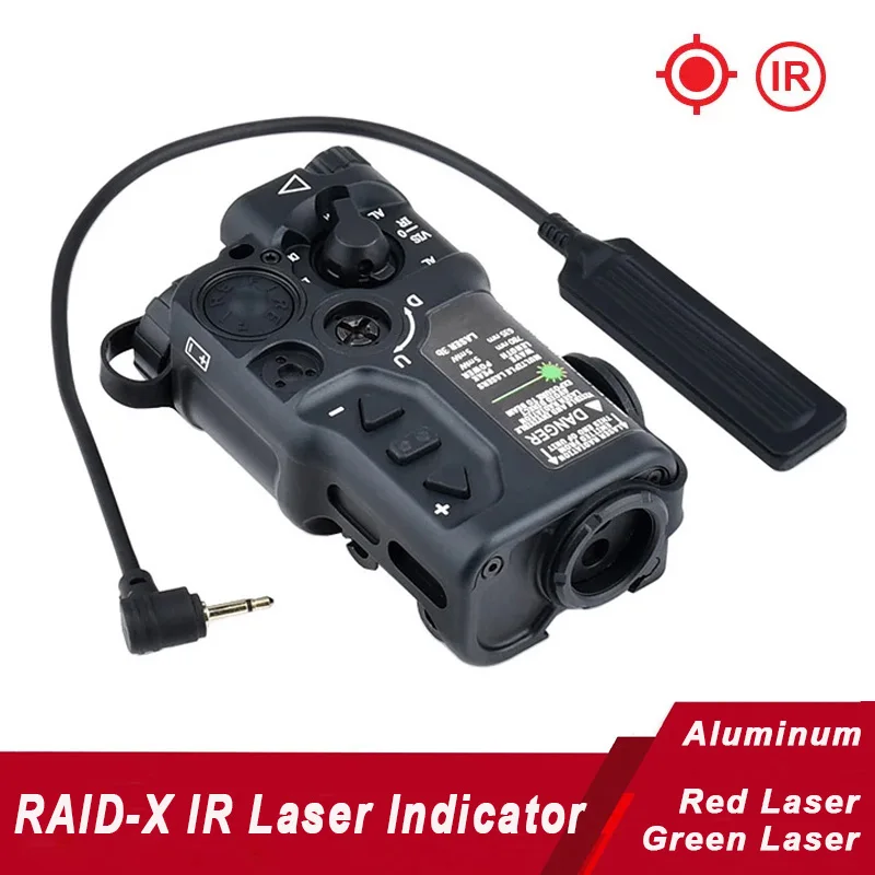 Tactical Aluminum RAID-X IR LASER Indicator Visible Red Green Dot Laser ...