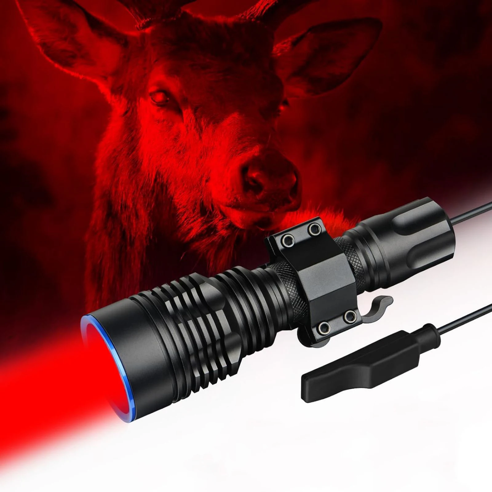 UltraFire-RC20-Pro-Red-Hunting-Flashlight-1000m-Spotlight-1000LM ...