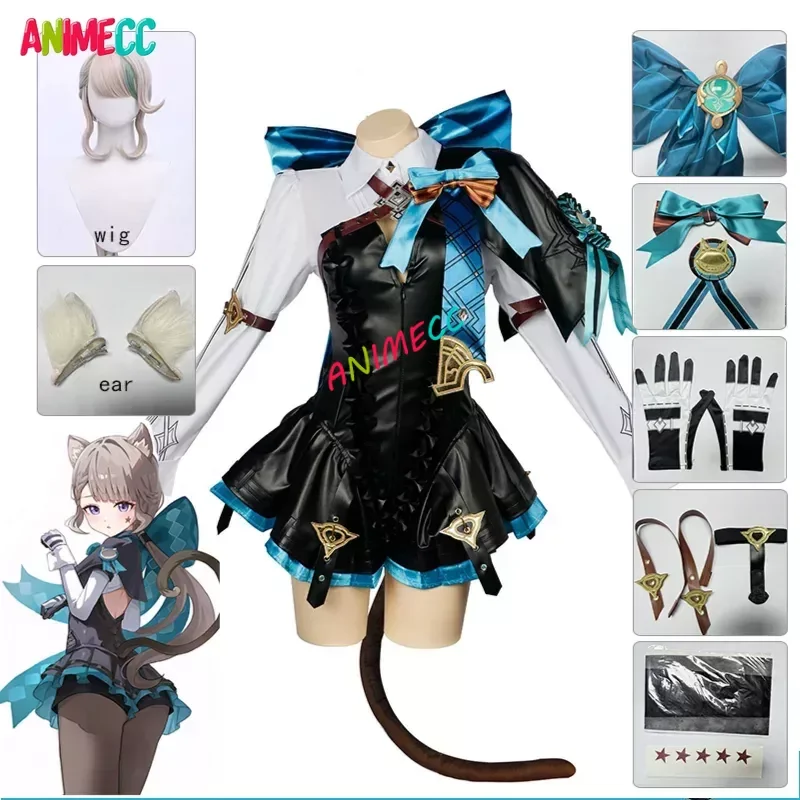 ANIMECC-in-Stock-XS-XL-Lynette-Cosplay-Genshin-Impact-Costume-Wig ...