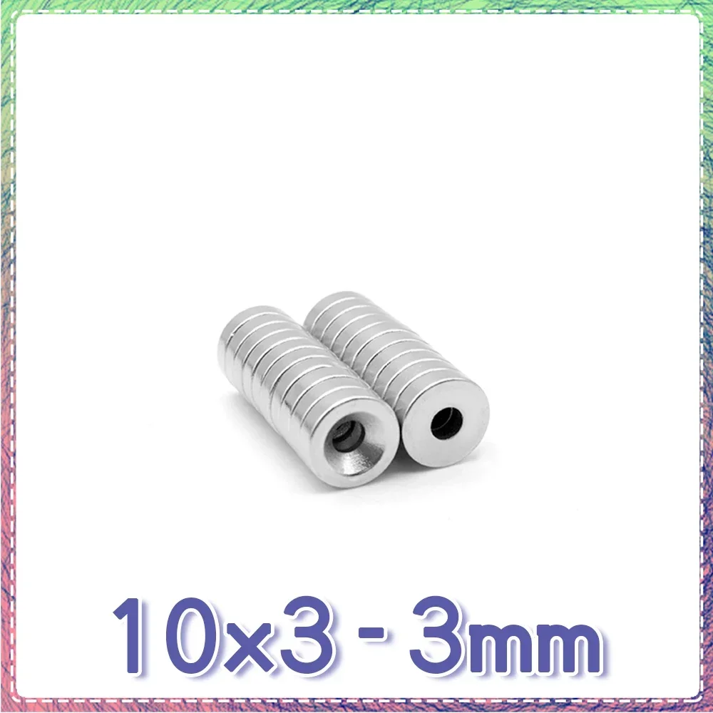 10-20-50-100-150-200-300PCS-10x3-3-Round-Countersunk-Neodymium-Magnet ...